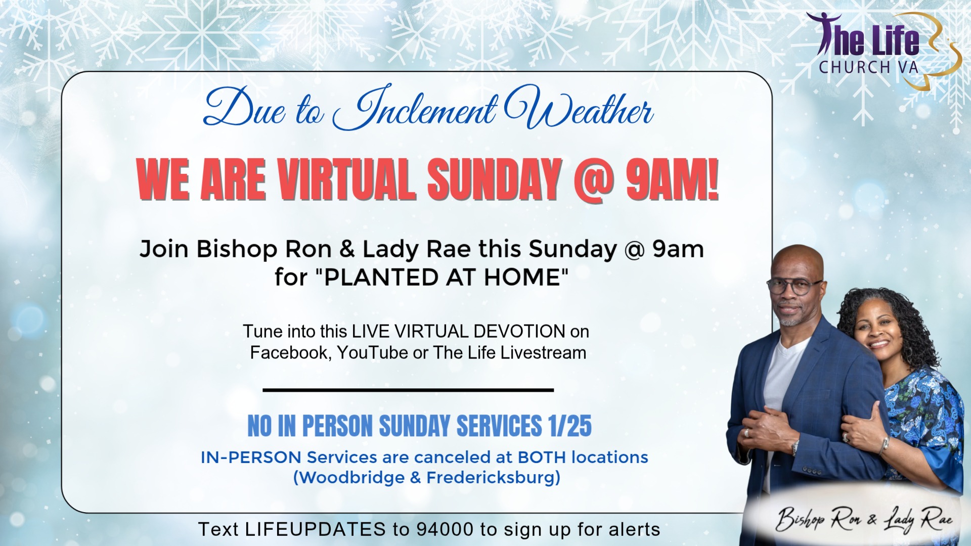 WEATHER – VIRTUAL SUNDAY SERVICES | The Life Church VA